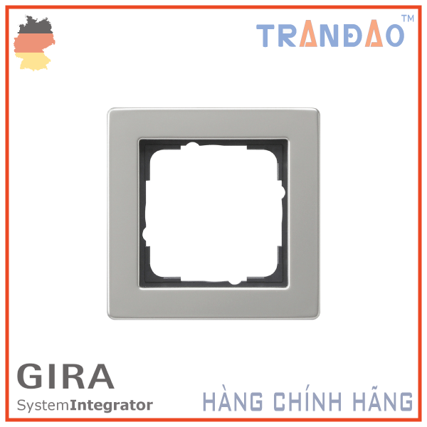 Khung E2 Gira Stainless Steel | Khung kim loại inox cao cấp, bền bỉ